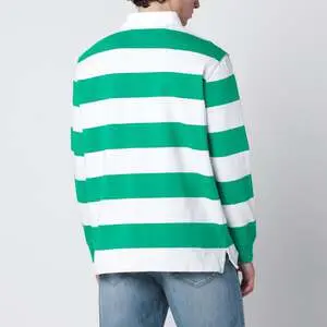 Polo Ralph Lauren White/ Striped Classic Fit Polo Shirt - Green