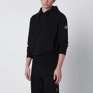 Stone Island Cotton Hoodie - Black