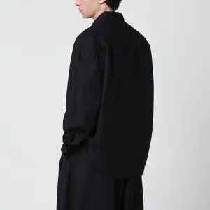 ENTIRE STUDIOS Oversized Long-sleeve Shirt - Black