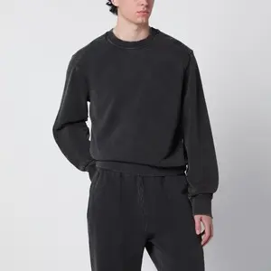 ENTIRE STUDIOS Washed Cotton Crewneck Sweatshirt - Black