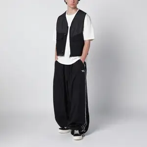 ADIDAS Y-3 Wide 3-stripes Raw Edge Trousers
