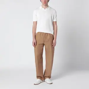 LARDINI Camel Linen Trousers