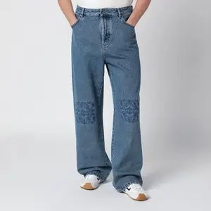 Loewe Jeans With Anagram Embroidery - Blue