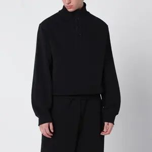 ENTIRE STUDIOS Cotton Buttoned Sweater - Black