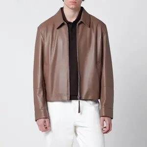 Loewe Reversible Taupe Leather Jacket - Brown