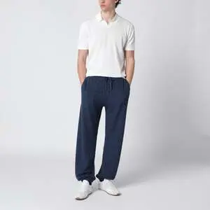 Loro Piana Gokarna Mélange Wool-blend Trousers - Blue