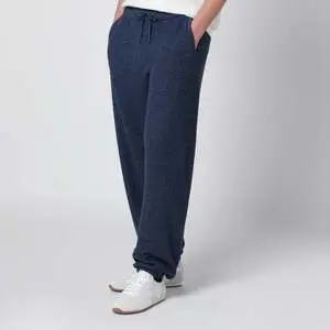 Loro Piana Gokarna Mélange Wool-blend Trousers - Blue