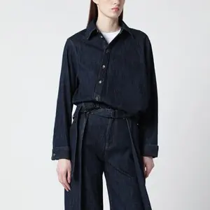 Loewe Indigo Draped Denim Shirt
