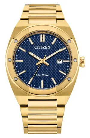 Citizen Sport Luxury Integrated Bracelet Watch - Blue/goldone