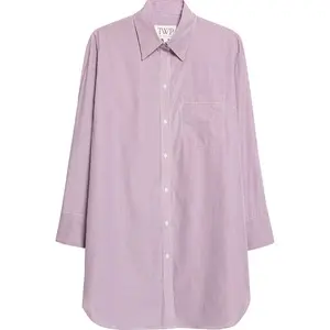 TWP Big Joe Stripe Shirtdress - White/wine