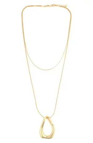 PANACEA Layered Pendant Necklace - Gold