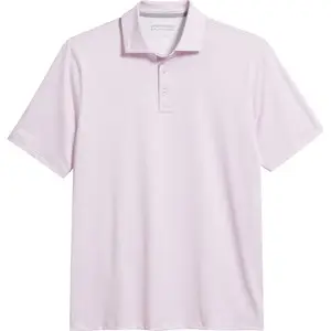 Johnston & Murphy Xc+™ Ace Micropattern Performance Golf Polo - Pink/white Gingham