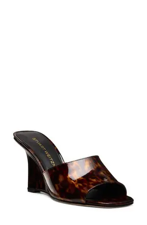 STUART WEITZMAN Vinnie 85 Patent Leather Wedge Mule - Classic