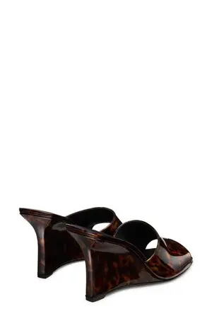STUART WEITZMAN Vinnie 85 Patent Leather Wedge Mule - Classic