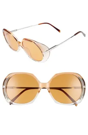 Celine 56mm Round Sunglasses
