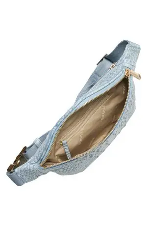Brahmin Hollis Croc Embossed Leather Sling Bag