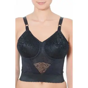 RAGO Longline Wireless Shaping Bra With Expandable Cups - Black