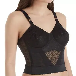 RAGO Longline Wireless Shaping Bra With Expandable Cups - Black