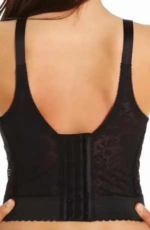 RAGO Longline Wireless Shaping Bra With Expandable Cups - Black