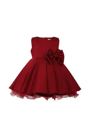 TULLEEN Bow Waist Dress - Red