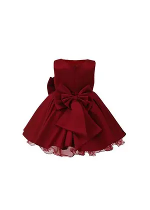 TULLEEN Bow Waist Dress - Red