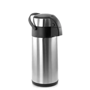 MEGACHEF 5.3 Quart Stainless Steel Airpot Hot Water Dispenser For Coffee And Tea - Silver