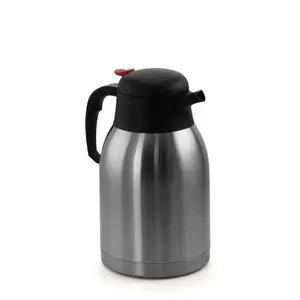 MEGACHEF 2.11 Quart Stainless Steel Thermal Beverage Carafe For Coffee And Tea - Silver