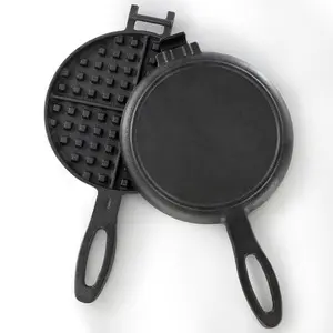 MEGACHEF 6.7 Inch Round Cast Iron Pie Iron Outdoor/camping Cookware With Long Handle