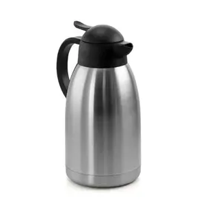 MEGACHEF 2.11 Quart Stainless Steel Thermal Beverage Carafe For Coffee And Tea - Silver