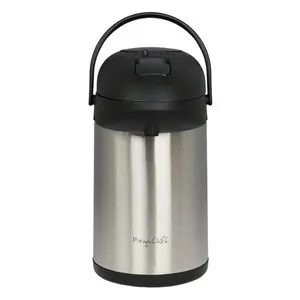 MEGACHEF 3.17 Quart Stainless Steel Vacuum Body Pump Cap Air Pot