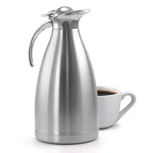 MEGACHEF 2l Deluxe Stainless Steel Thermal Beverage Carafe For Coffee And Tea - Silver
