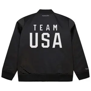 Mitchell & Ness Team Usa Coach Snoop Satin Bomber Jacket