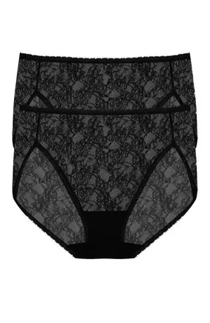 Natori Bliss Allure Lace French Cut Brief 2-pack - Black