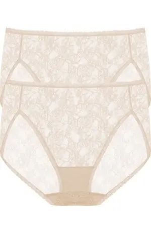 Natori Bliss Allure Lace French Cut Brief 2-pack - Cafe