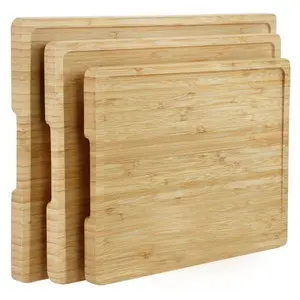 MEGACHEF 3 Piece Natural Wood Cutting Board Set