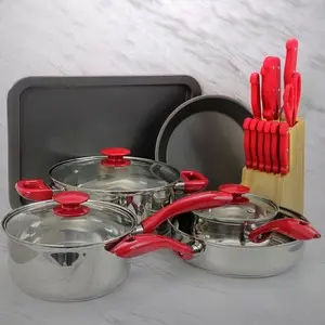 MEGACHEF 22 Piece Aluminum Cookware Combo Set
