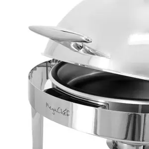 MEGACHEF 6.3 Quart Round Stainless Steel Dome Roll Top Professional Chafing Dish/food Warmer/buffet Server Serving Dish