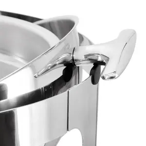 MEGACHEF 6.3 Quart Round Stainless Steel Dome Roll Top Professional Chafing Dish/food Warmer/buffet Server Serving Dish
