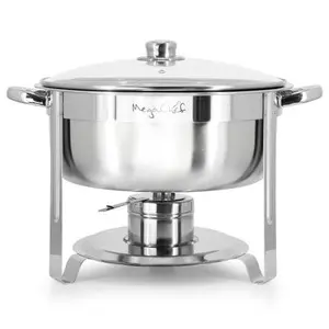 MEGACHEF 7.9 Quart Round Stainless Steel Professional Chafing Dish/food Warmer/buffet Server Serving Trays
