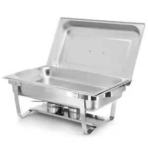 MEGACHEF 9.5 Quart Foldable Stainless Steel Professional Chafing Dish/food Warmer/buffet Server Serving Trays