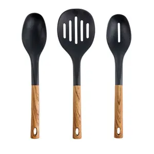 MEGACHEF Nylon Cooking Utensils With Wood Design