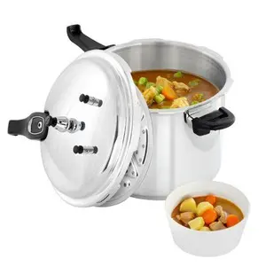 MEGACHEF 9.5 Quart Induction And Stovetop Pressure Cooker With Steamer - Silver