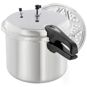 MEGACHEF 11.5 Quart Induction And Stovetop Pressure Cooker With Steamer