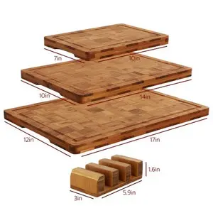 MEGACHEF 3 Piece Wood Cutting Board Set