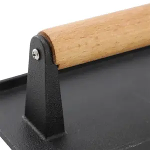 MEGACHEF 8 X 4 Inch Rectangle Heavy Duty Cast Iron Grill Press