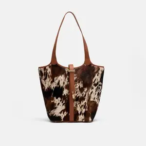 MARC NOLAN Mila Leather Tote Bag - Dark Horse