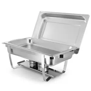 MEGACHEF 9.5 Quart Stackable Stainless Steel Professional Chafing Dish/food Warmer/buffet Server Serving Trays