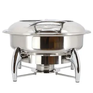MEGACHEF 6.3 Quart Stainless Steel Round Professional Chafing Dish/food Warmer/buffet Server Serving Dish