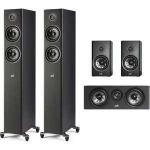 POLK AUDIO Reserve 5.0 Channel Compact Home Theater Speaker Package - Black