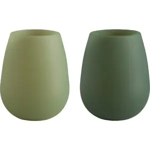 PORTER GREEN Fegg | Silicone Unbreakable Glassesset Of 2 - Sage + Olive